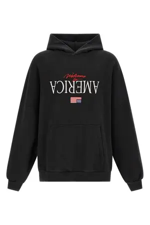 WILLY CHAVARRIA Welcome To America-hooligan' Hoodie - Black