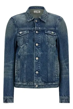 MAISON MARGIELA Numeric Signature Denim Jacket - Blue