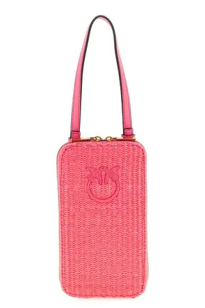 Pinko Raffia Smartphone Holder - Fuchsia