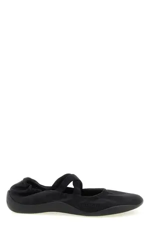 Balenciaga Shibuya Satin Ballet Flats - Black