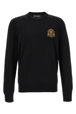 Dolce & Gabbana Coat Of Arms Sweater - Black
