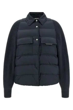 Brunello Cucinelli Monile Pocket Down Jacket - Blue