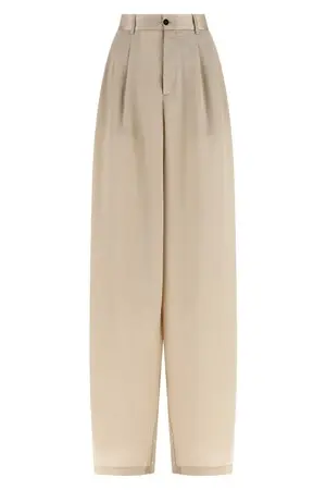 MAISON JEJIA Elsa Crinkled Satin-effect Pants