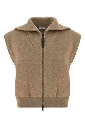 Brunello Cucinelli Cashmere Zip Up Vest