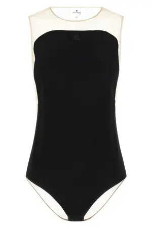 COURREGES Illusion Sunshield Bodysuit - Black