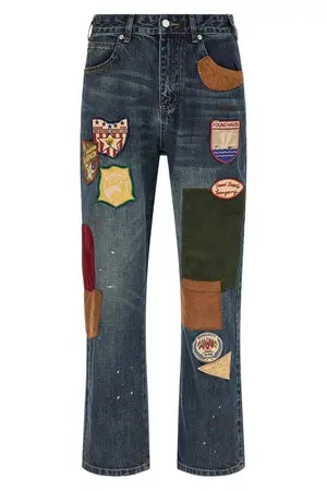 FOUND Patchwork' Jeans - Blue