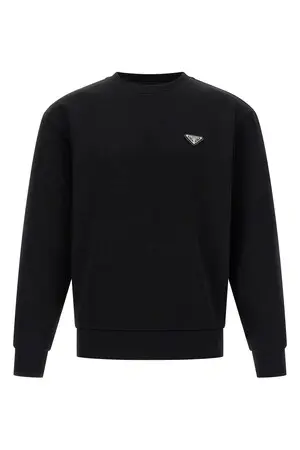 Prada Triangle Logo Tech Cotton Sweatshirt