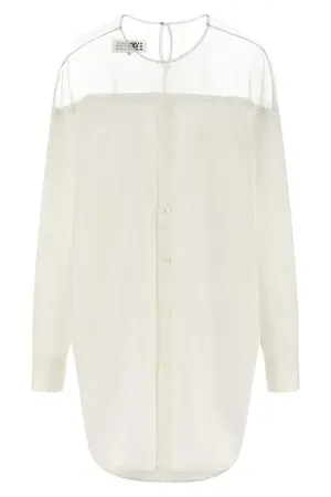 MAISON MARGIELA Tulle Insert Shirt - White