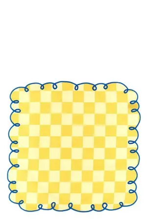 BITOSSI Set Of 2 Napkins With Scalloped Edge - Yellow