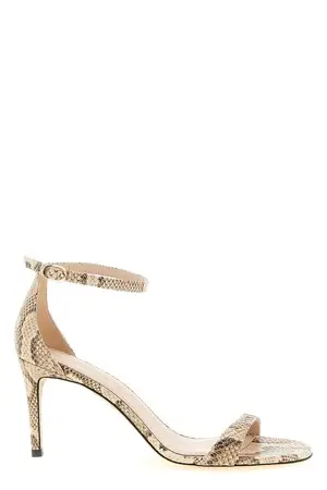 STUART WEITZMAN Nudist Ii Snake-print Leather Sandals