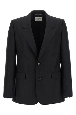 Saint Laurent Pinstripe Blazer - Black