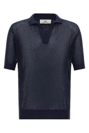RIVIERA PROJECT Openwork Cotton Polo Shirt