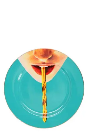 SELETTI 'trapano' Dinner Plate ⌀ 27 Cm Light Blue