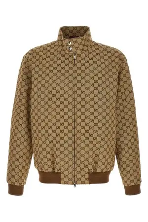 Gucci Gg Fabric Bomber Jacket - Beige