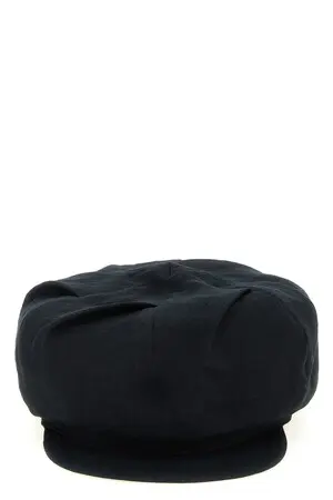 Yohji Yamamoto Linen Tuck Casquette Cap - Black