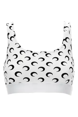 MARINE SERRE Moon Sporty Top - White/black