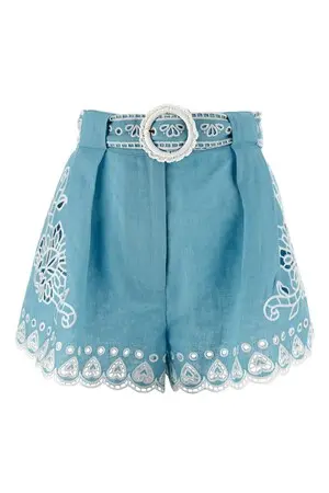 FARM RIO 'romantic Richelieu' Shorts