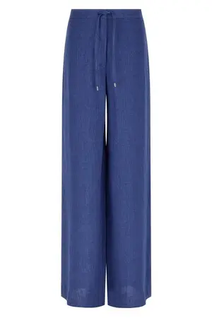Max Mara Mstpelota Linen Trousers - Blue
