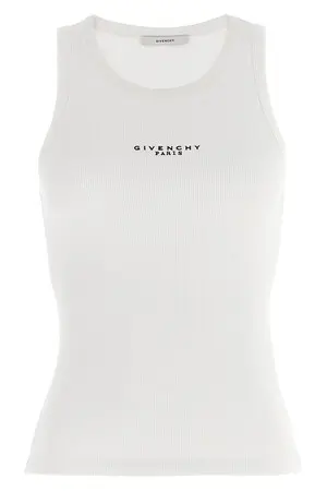 Givenchy Logo Embroidered Ribbed Tank Top