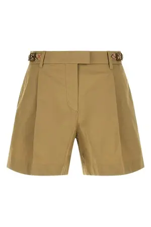 Burberry Raina Cotton Poplin Shorts - Beige