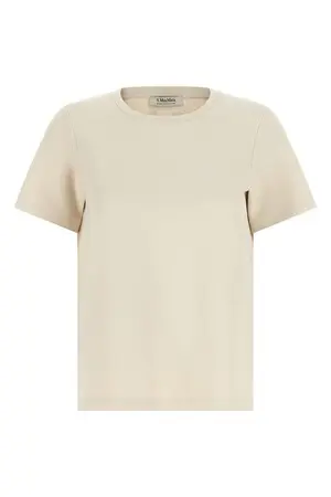 Max Mara Smmnancy Cotton Blend Scuba Jersey T-shirt - Beige