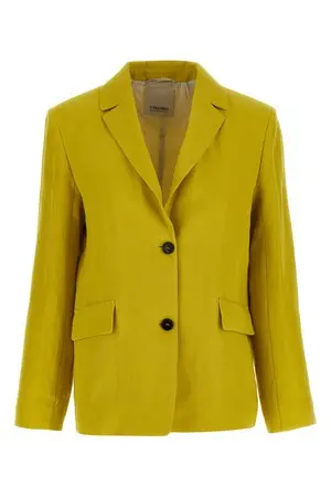 Max Mara Smmalberta Linen Blazer - Yellow
