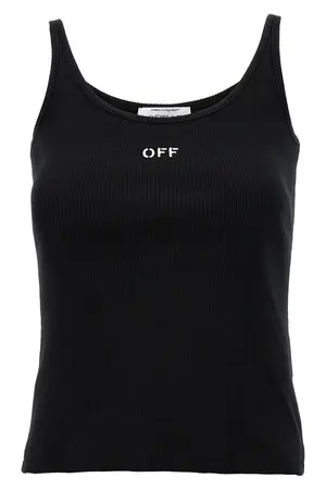 Off-White Off Stamp' Top - Black