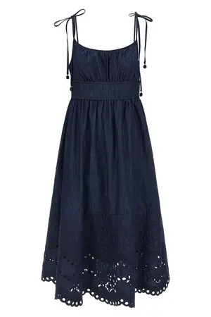 Zimmermann Mahon Cotton Denim Midi Dress