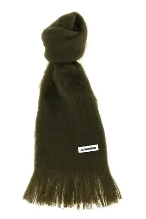 JIL SANDER Mohair Scarf - Green
