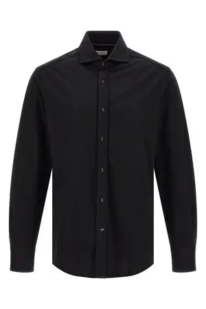 Brunello Cucinelli French Collar Shirt - Black