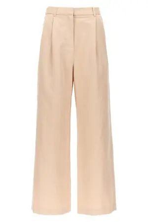 Loulou De Saison Idai Cotton And Linen Blend Pants - Pink