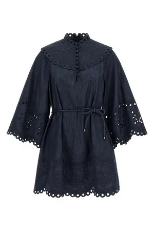 Zimmermann Mahon Cotton Denim Mini Dress