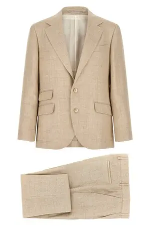 Brunello Cucinelli Hopsack Dress - Beige