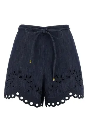 Zimmermann Mahon Cotton Denim Shorts