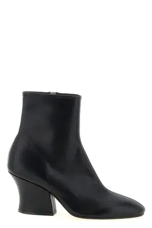 JIL SANDER Lune Leather Ankle Boots