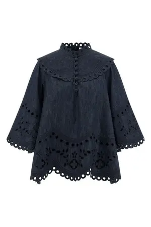 Zimmermann Mahon Cotton Denim Blouse