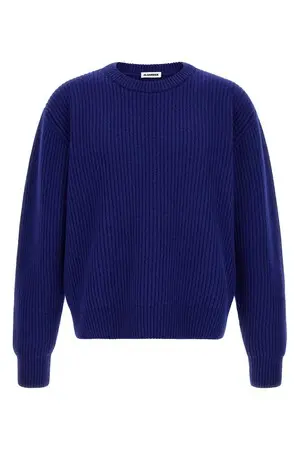 JIL SANDER Fisherman's Rib' Sweater - Blue
