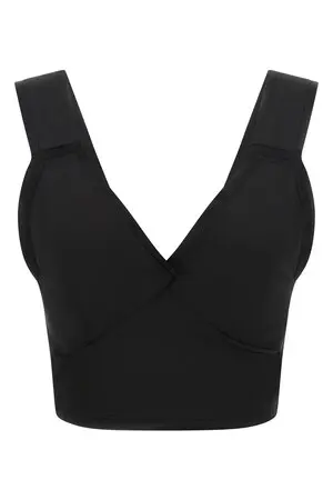 TOTEME Satin Crop Top - Black