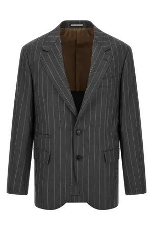 Brunello Cucinelli Pinstripe Blazer - Gray