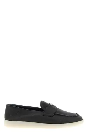 Prada Deer Skin Loafers - Black