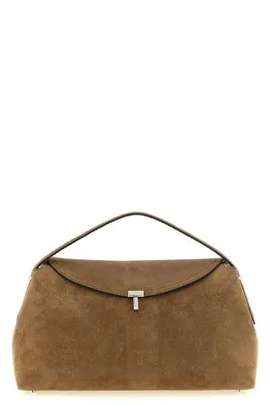 TOTEME T-lock Suede Handbag - Brown