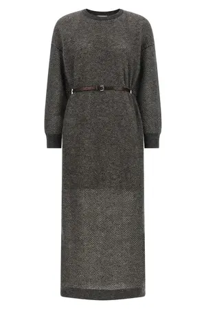 Brunello Cucinelli Sparkling' Dress - Gray