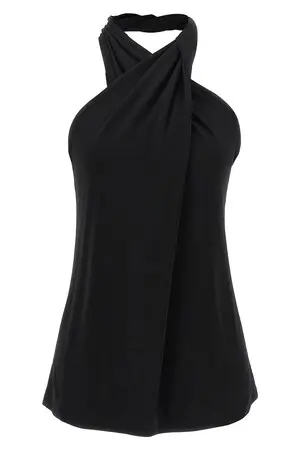 TOTEME Twistato Halter Top - Black