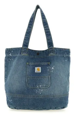Carhartt Work In Progress Denim Tote' Shopping Bag - Blue