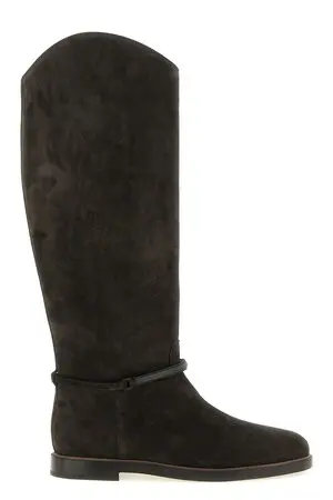 Brunello Cucinelli Suede High Boots - Black