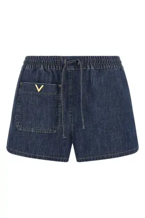 Valentino Garavani Chambray Denim Shorts - Blue