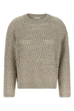 Brunello Cucinelli Dazzling Braids Openwork Sweater