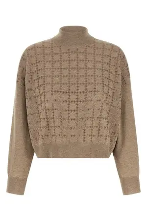 Brunello Cucinelli Cashmere Sequined Turtleneck Sweater