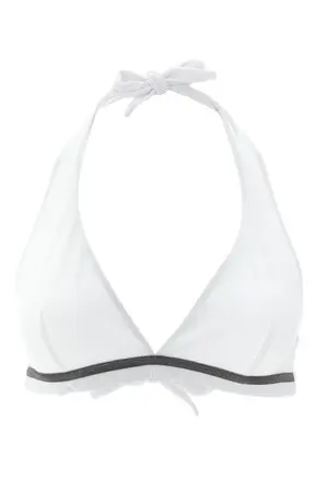 Brunello Cucinelli Monile Bikini Top - White