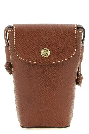 Longchamp Pure' Smartphone Holder - Brown